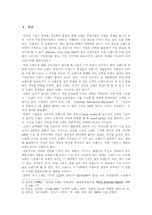 국가 브랜드 레포트 자료
