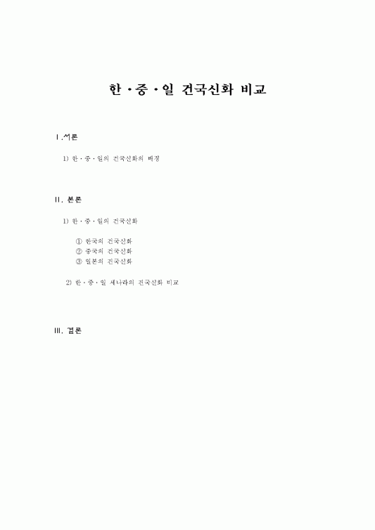 한중일 건국신화 비교