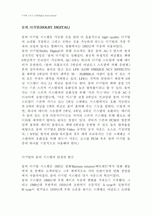 디지털오디오 포맷