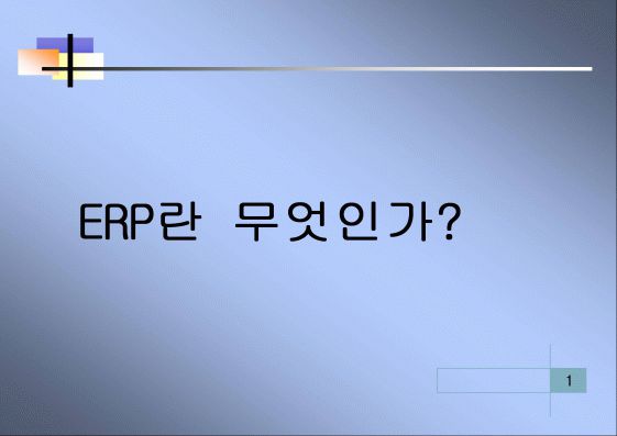 ERP의 정의,역사,특징 및 ERP 시장의 국내환경 분석