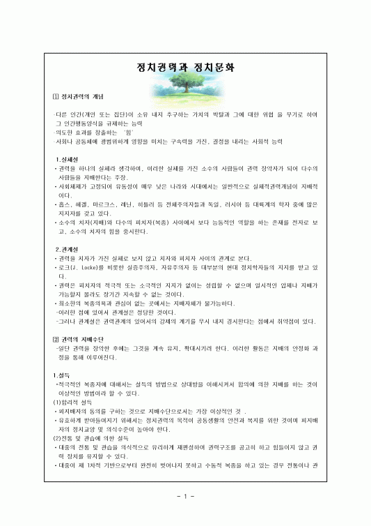 정치권력과 정치문화