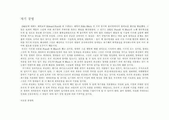 자기 공명 레포트 자료