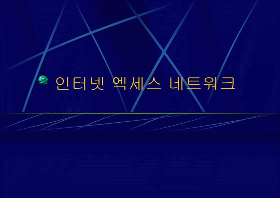 인터넷 엑세스 네트워크