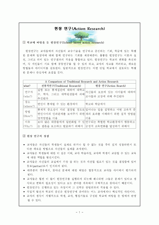 현장 연구 (Action Research)