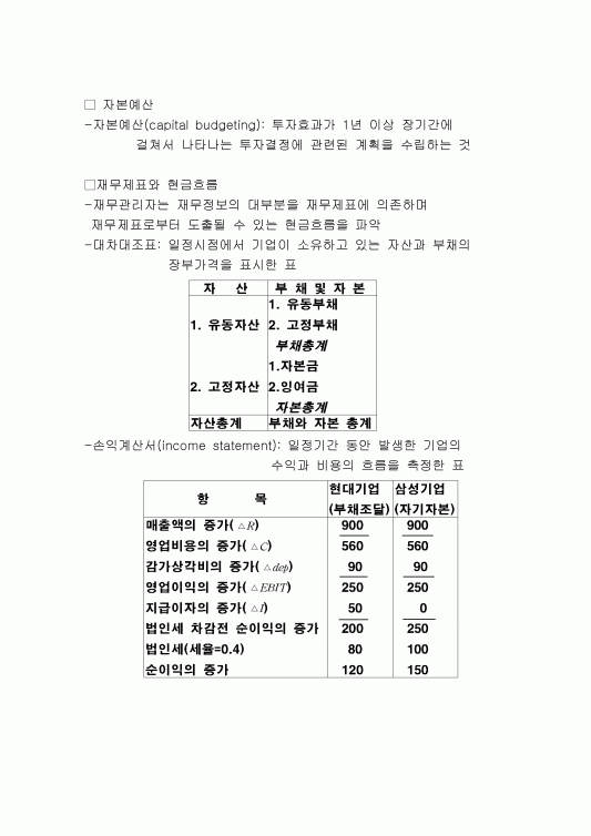 재무관리 2 레포트 자료