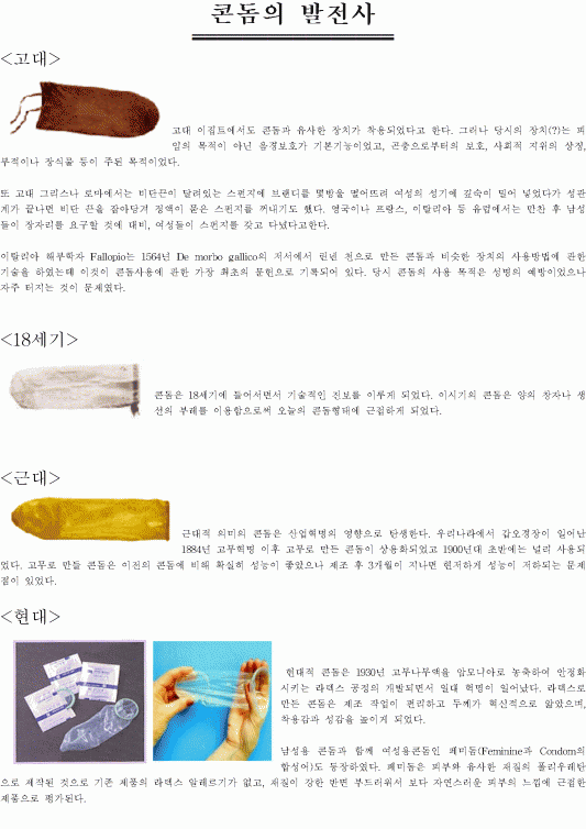 콘돔에 대해서