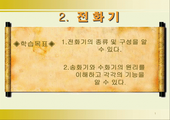전화기의 종류 및 구성 그리고 송화기와 수화기의 원리 및 기능에 대한 이해