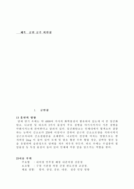 이침의 금주 금연 비만침