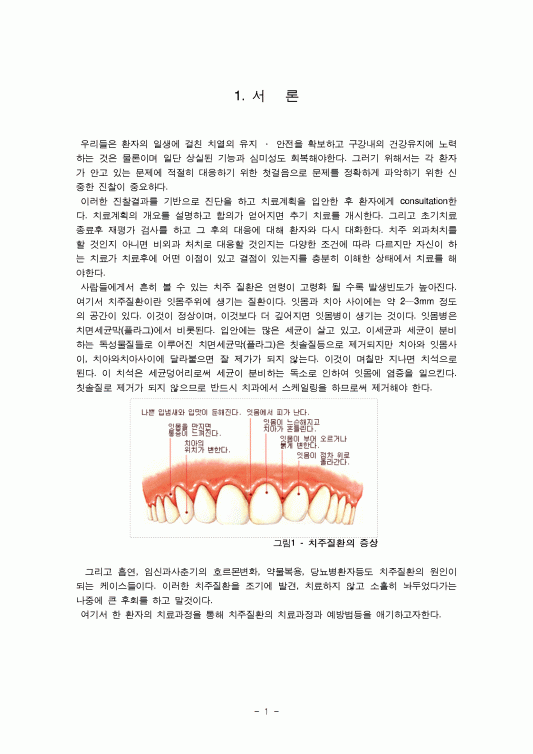 치주질환 레포트 자료