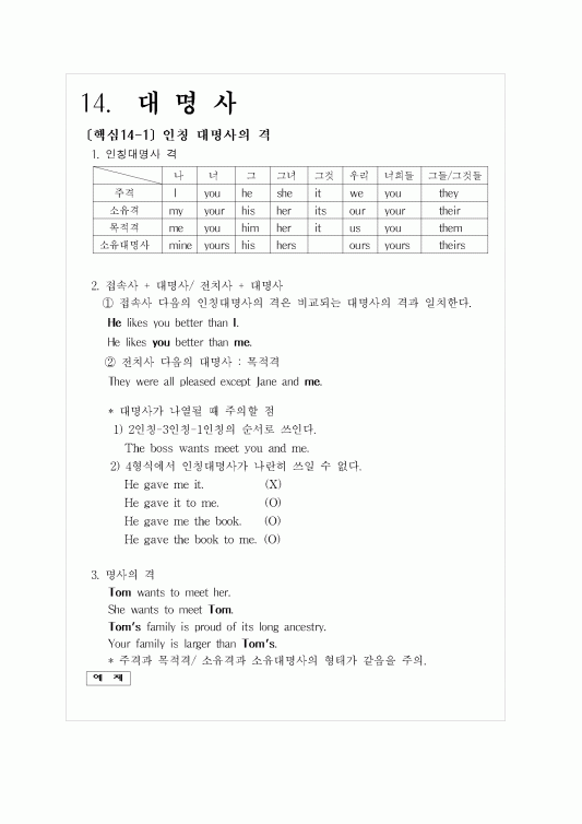 영어 대명사 정리