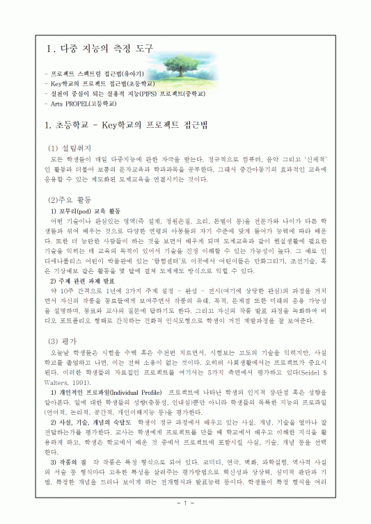 다중지능의 측정도구, 적용 사례, 다중지능이론의 평가와 미래