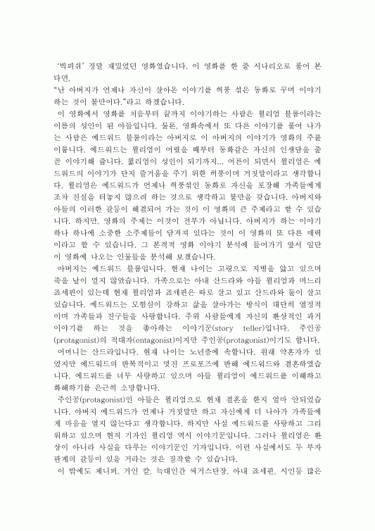 ‘빅피쉬’ 이야기 꾼들의 이야기