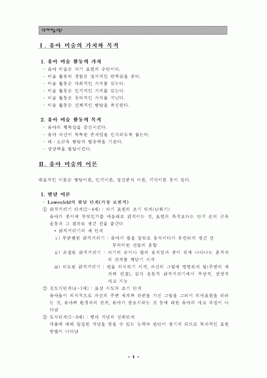 - 유아미술교육