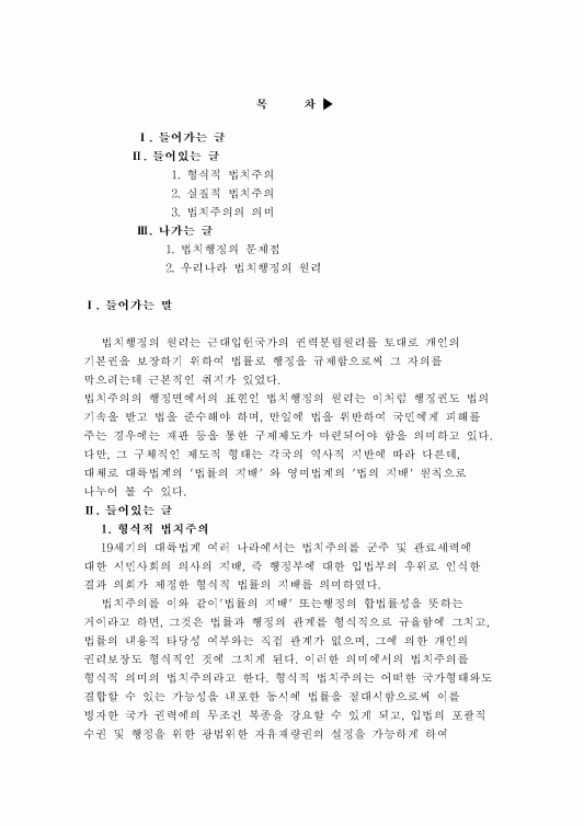 행정법상의법치주의
