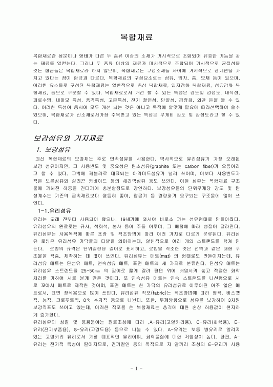 복합재료 - 신소재
