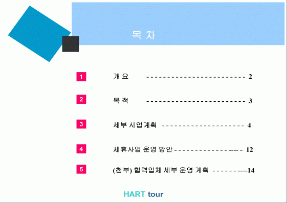 여행사 운영과 제휴에 관한 사업기획서