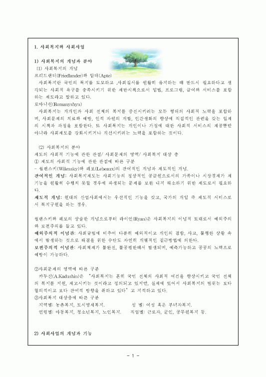 지역사회복지와 지역사회조직, 지역사회조직사업의 유형에 관한 보고서