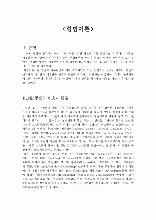 형법이론의 개념
