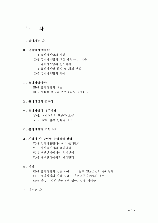 국제마케팅-윤리경영과 그 사례