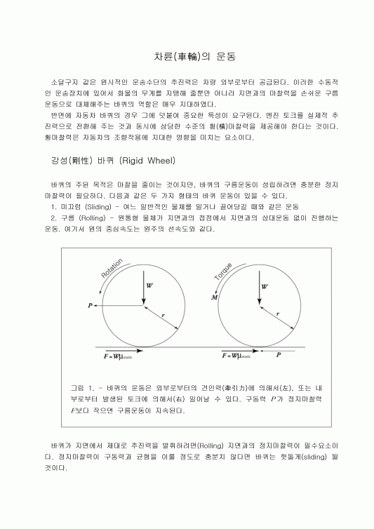 타이어의 운동역학