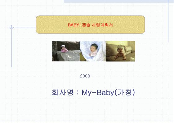웹을 통한 아기타임캡슐 사업
