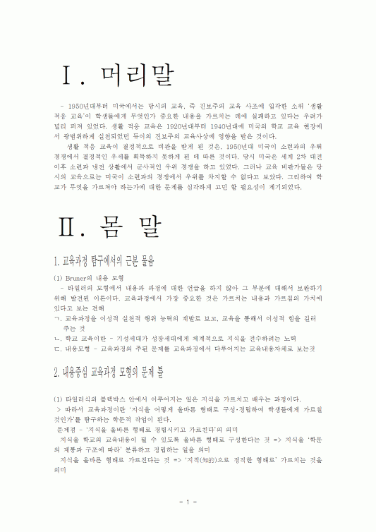 브루너의 이론 레포트