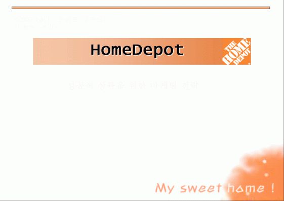 HomeDepot (인테리어)성공적 상륙을 위한 마케팅(마케팅 우수 사례분석)