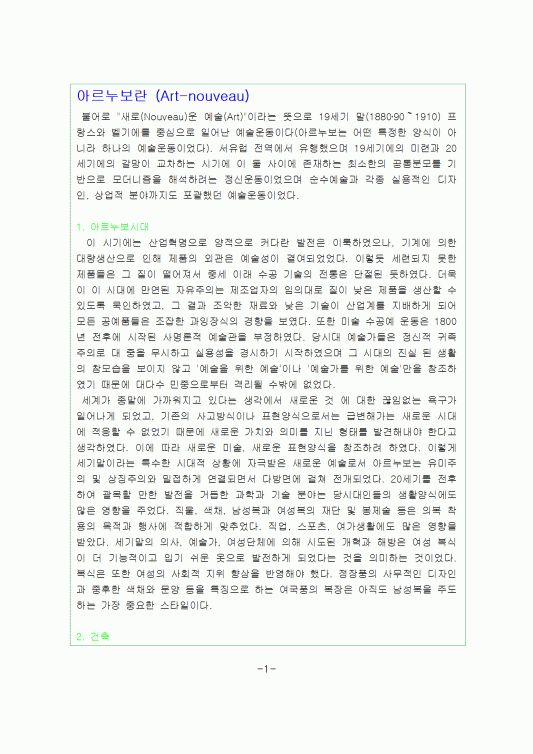 [미술] 아르누보
