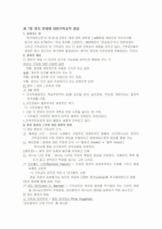 정치문제 레포트 자료
