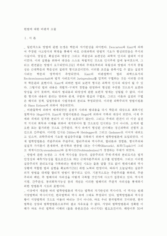 헌법에 대한 비판적 고찰