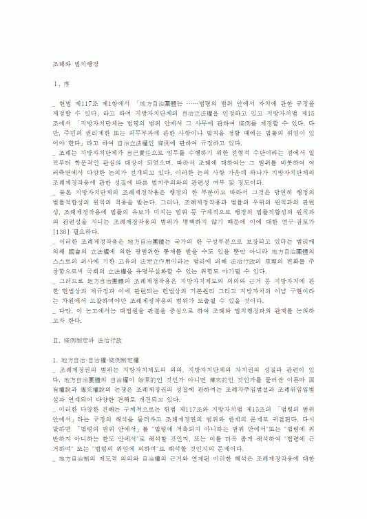 조례와 법치행정