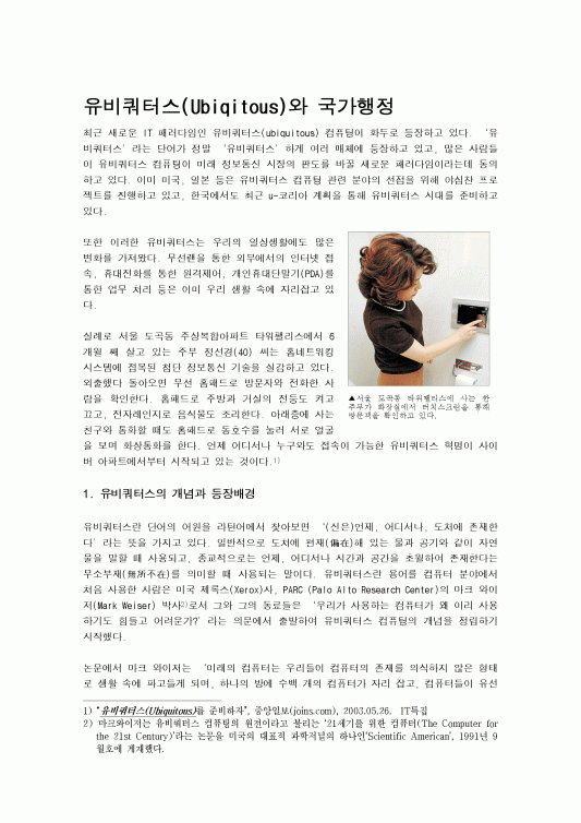 유비쿼터스와 국가행정