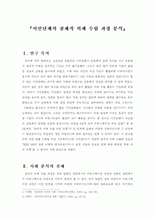 잠재적 의제 수립과정