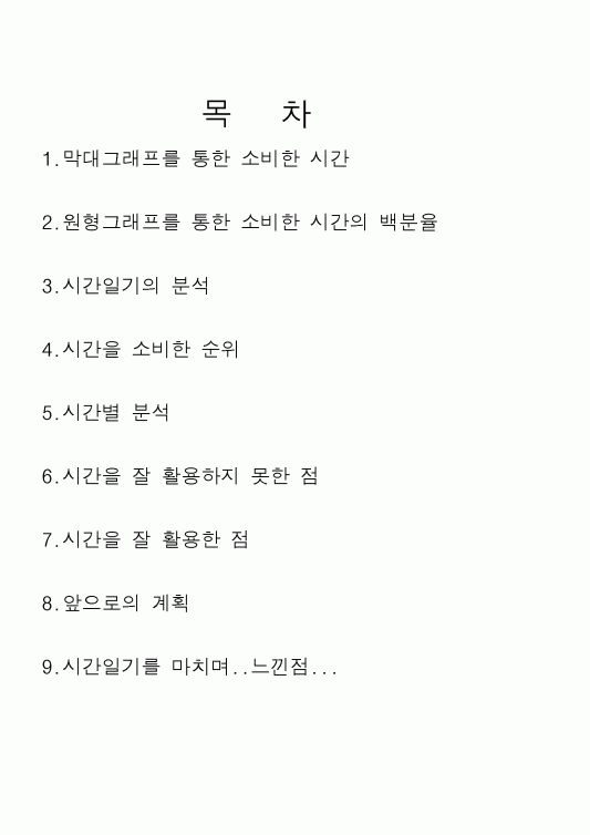 시간일기 레포트 자료