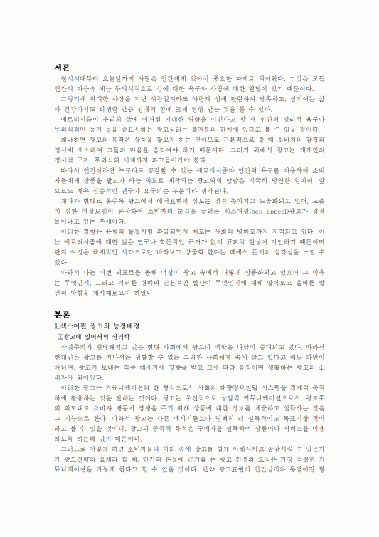 섹스어필 광고에 대해서