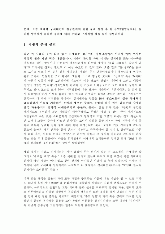 문화와 정치 - 랩음악(힙합문화)와 정치적이해의 관계