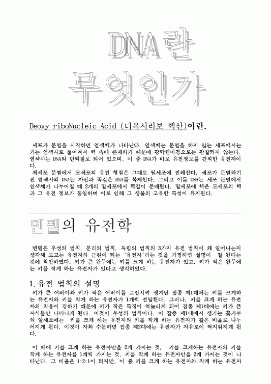 DNA란 무엇인가