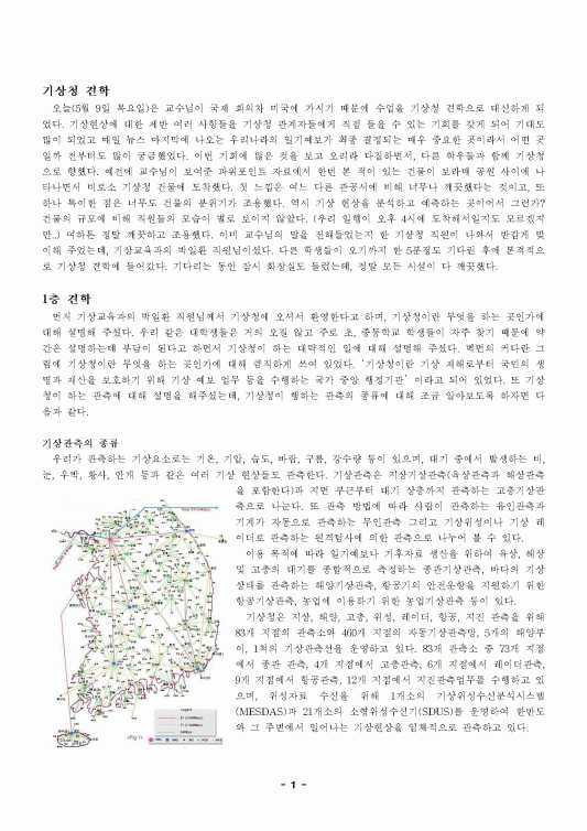 기상청 견학 보고서