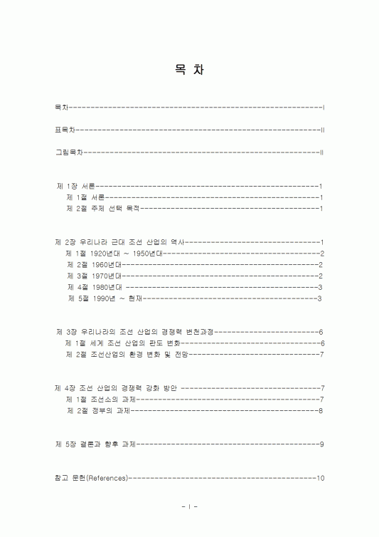 조선산업 레포트 자료
