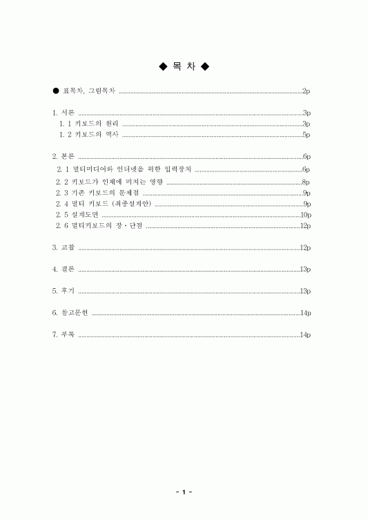 멀티 키보드 레포트 자료
