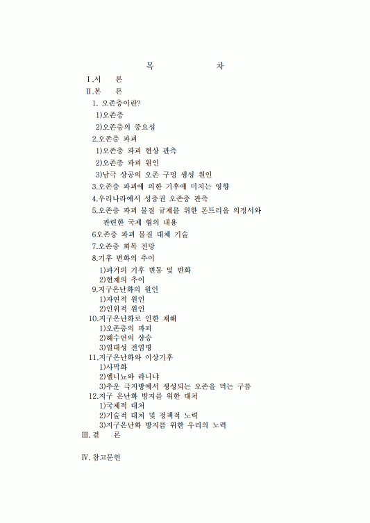 오존층 파괴와 지구 온난화