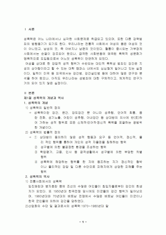 성폭력 여성복지정책