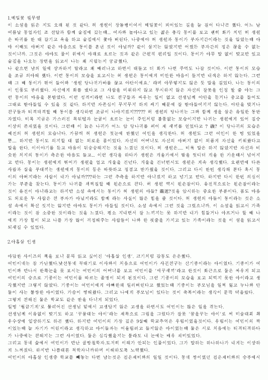 독후감(20가지)