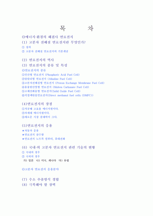 [자연과학] 연료전지 [분석/조사]