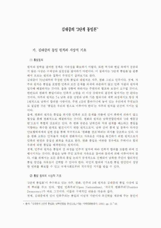 김대중의 3단계 통일론