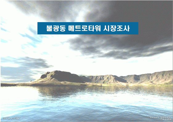 불광동 메트로 타워 시장조사 및 마케팅 방안