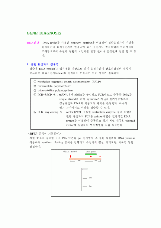 유전자 진단 레포트 자료