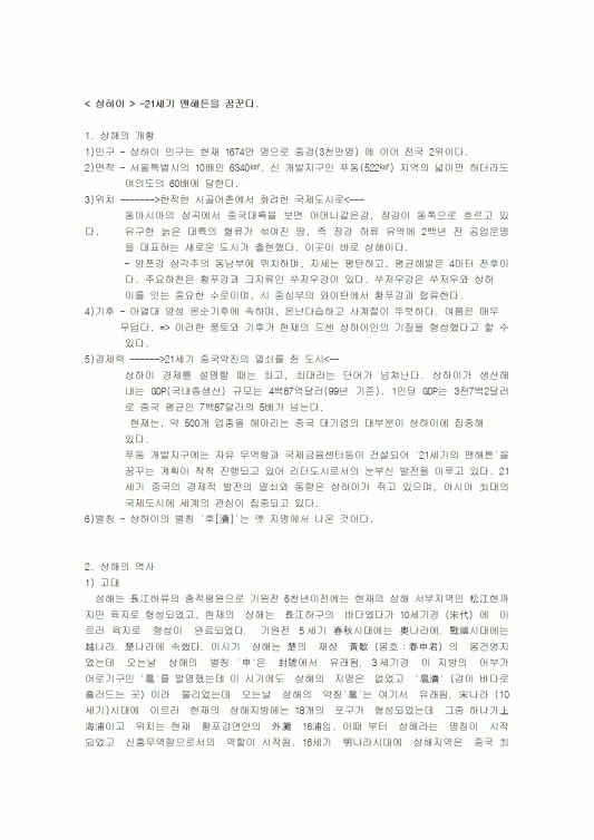 상해 절강 강소성 지역조사