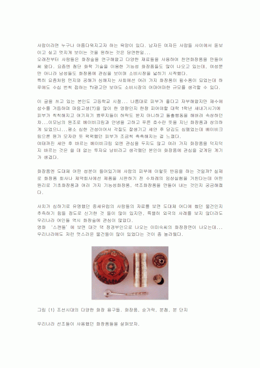 화장품의 종류와 원리