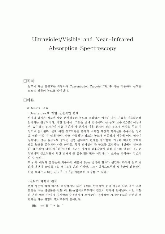 기기분석 물질분석실험